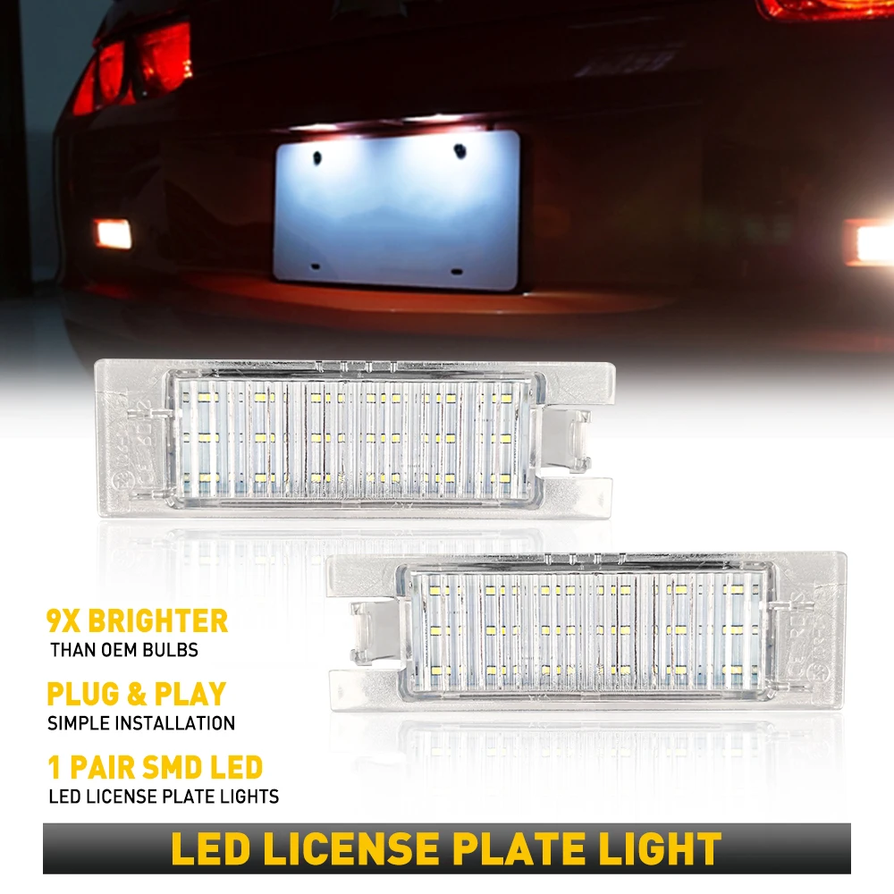2Pcs Canbus Error Free Led Number License Plate Light Bulb Lamp For ...