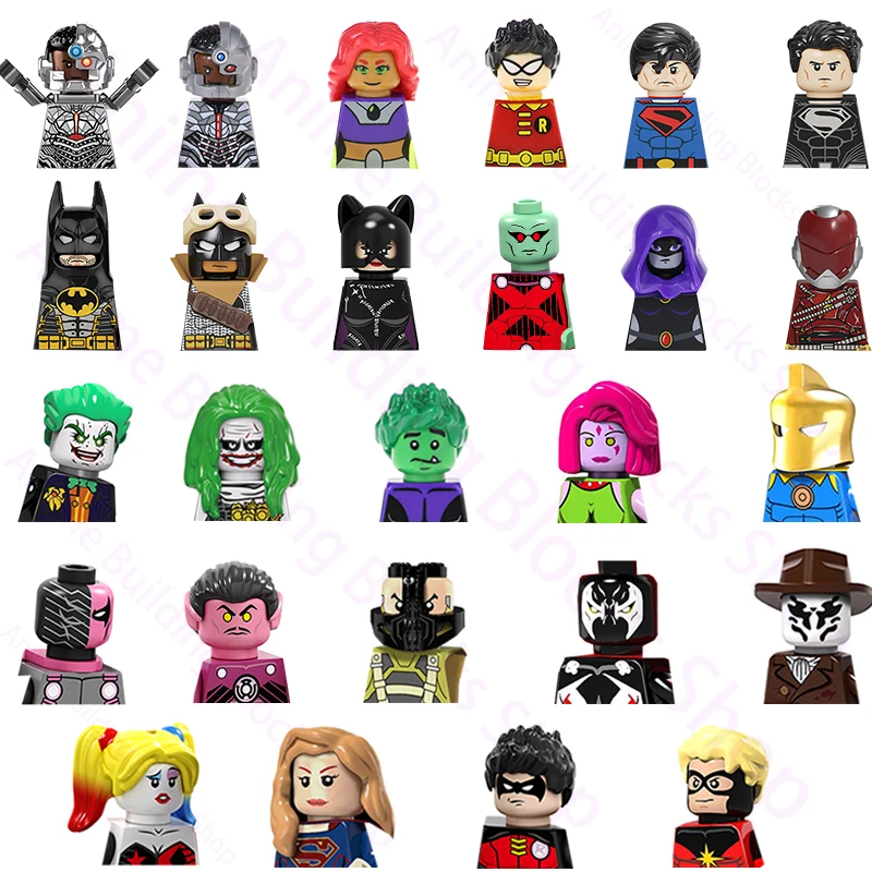 Building-Blocks-Green-Lantern-Bane-Harlequin-Starfire-Robin-Bricks ...