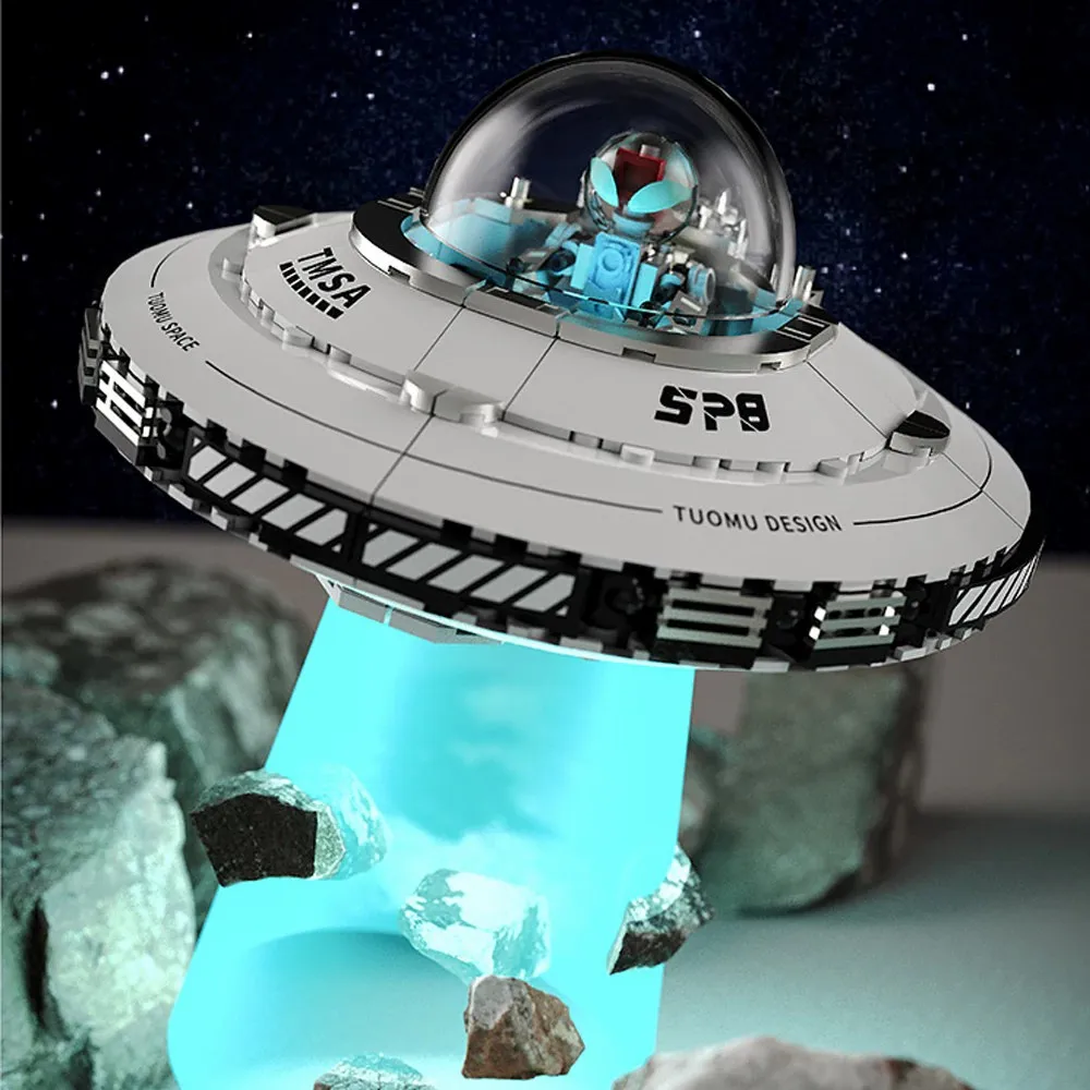 Ensembles de bâtiments d'éclairage de vaisseau spatial UFO spatial ...