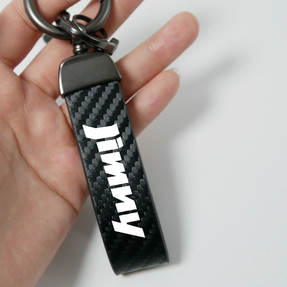 Carbon-Leather-Car-Keychain-Chain-Key-Rings-Degree-Rotating-Horseshoe ...