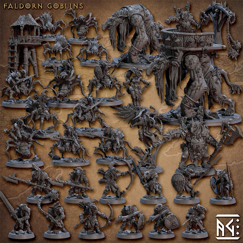 Unpainted-Resin-Model-Garage-Kits-Kobold-Chief-Spider-Knight-Watchtower ...