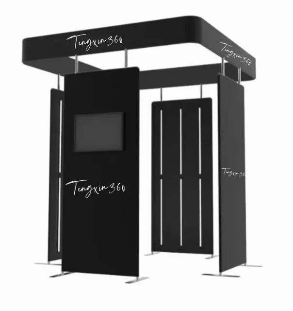 Square Backdrop Tent For 360 Photo Booth Studio Luxury LED Enclosure ...