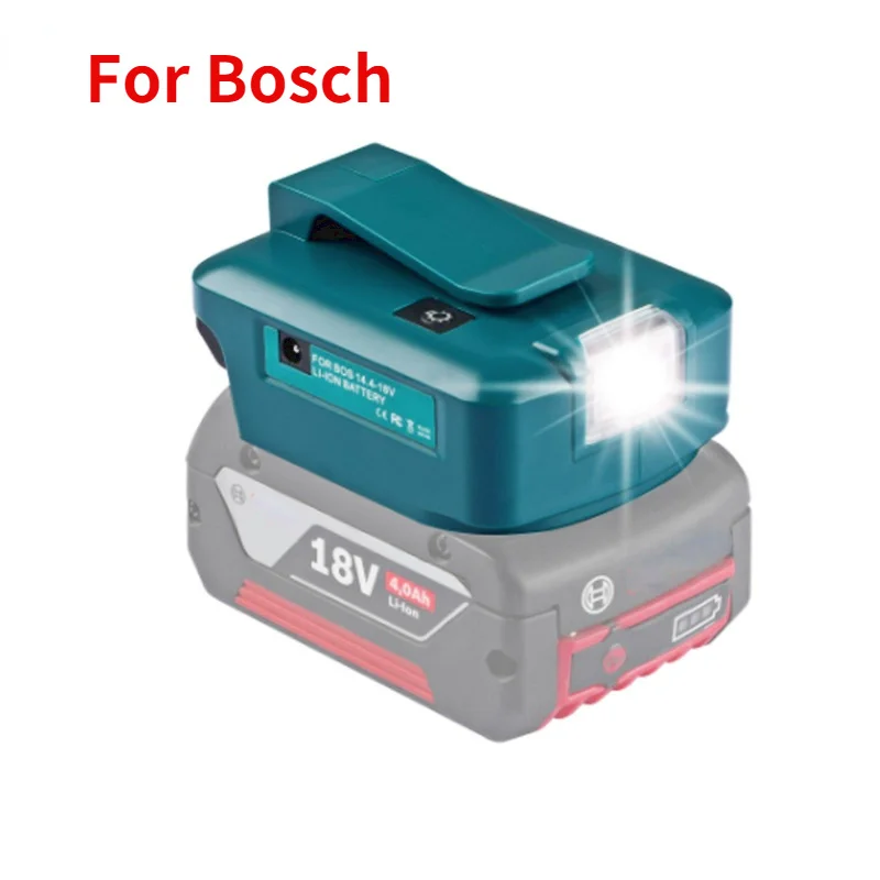 For Bosch 14.4v/18v Lion Battery Usb Tpye-c Converter Port With Led ...