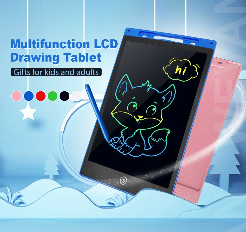 Tablette tactile,Tablette électronique LCD de grande taille 12 pouces ...