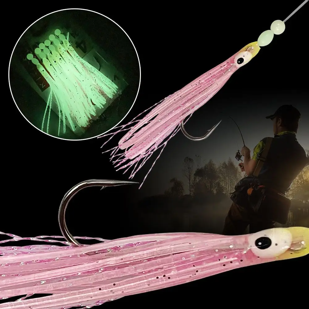 Accessories Fishing Group Boat String Hook Luminous Bionic Hairtail ...