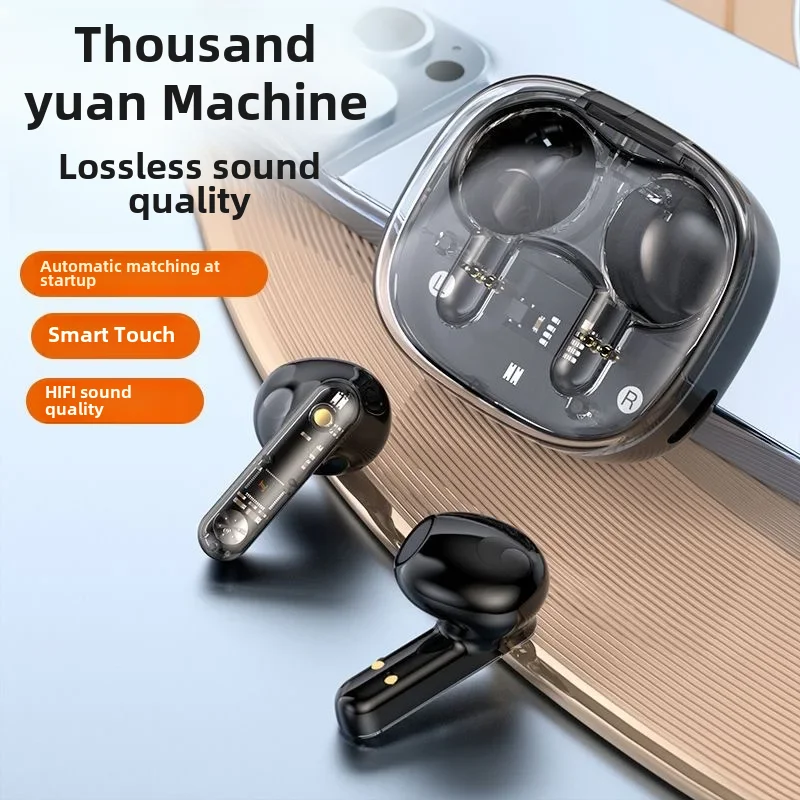 New-Cross-border-Ly80-Bluetooth-Earphones-Transparent-Semi-in-ear-Noise ...