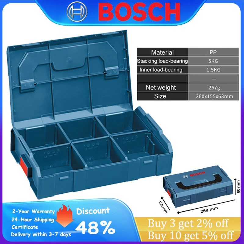 Bosch Tool Storage Case Anti-drop Durable Toolbox Multipurpose Toolkit ...
