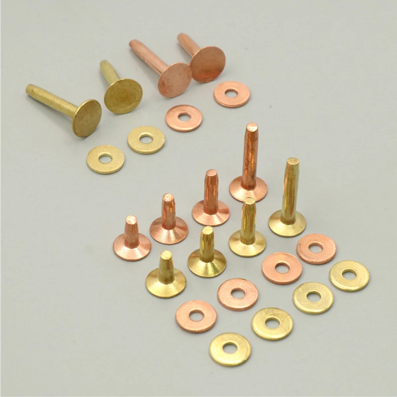 RIVET,13--Clous de rivetage en laiton massif, Rivets en cuivre pour ...