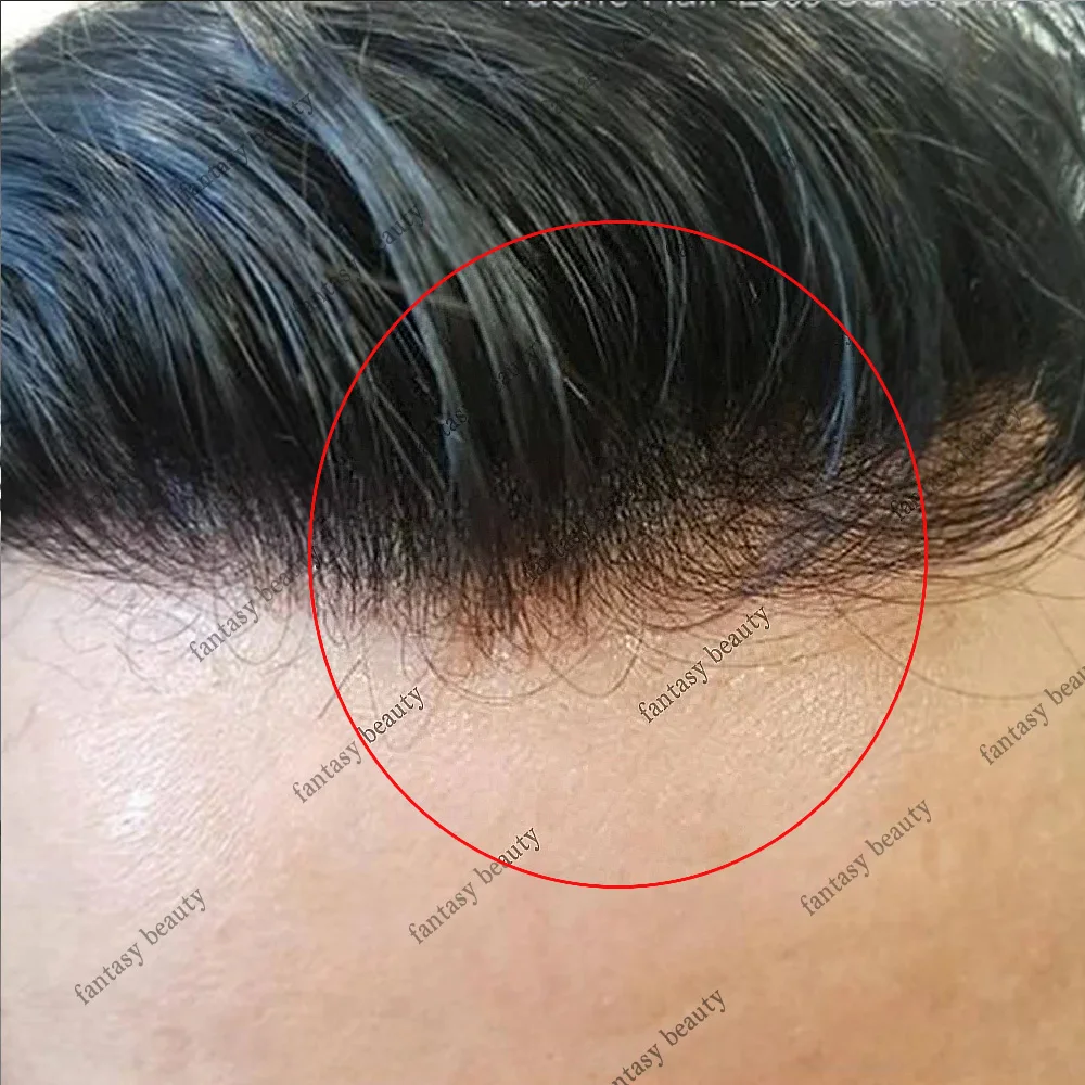 Super-Durable-Thickness-Full-PU-Base-Men-Toupee-Real-Front-Hairline ...