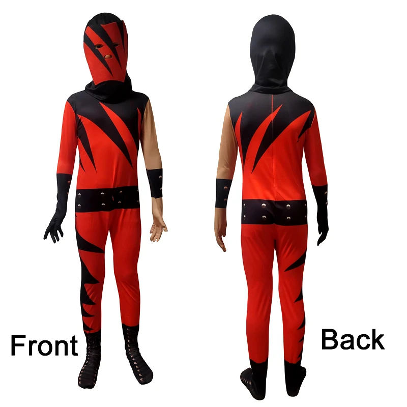 Traje de cosplay de Red Devil Kane para niños, traje ajustado de lucha ...