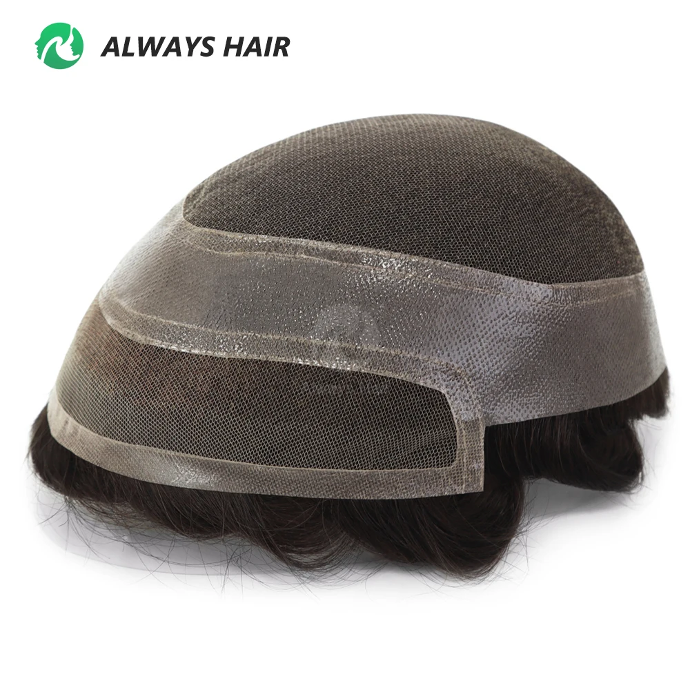 Hollywood-Branqueado-Atado-Natural-Peruca-De-Cabelo-Humano-Para-Homens ...