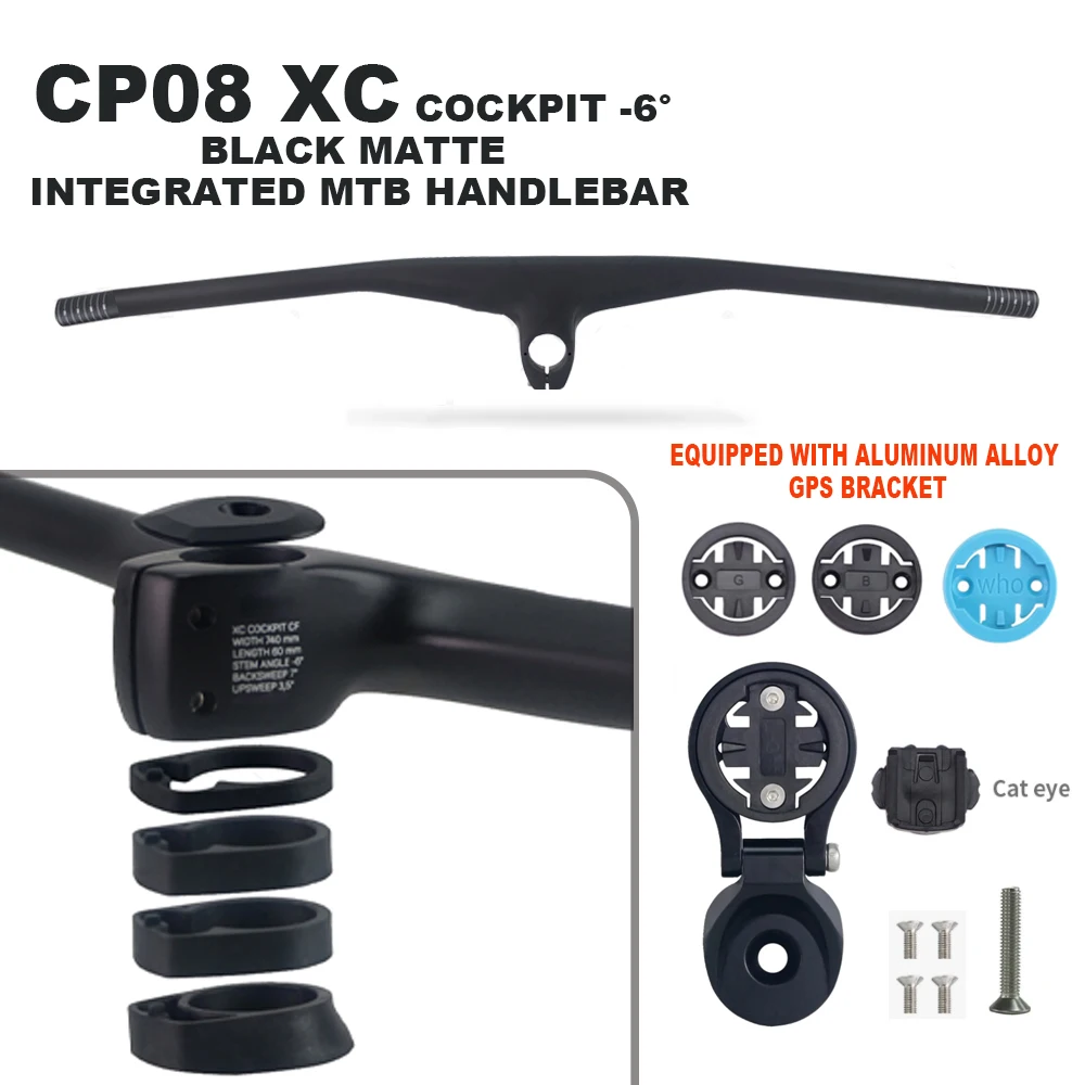 Competition Level XC Cockpit -6° 28.6mm Full Carbon Fibre Integrated ...