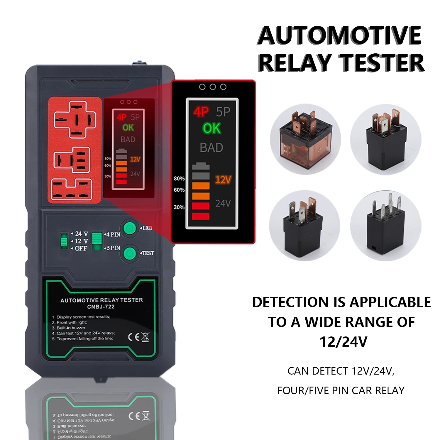 12V-24V-Battery-Tester-Relay-Analyzer-Alternator-Checker-Vehicle ...
