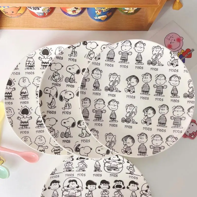 8-Inchs-Snoopy-Japanese-Ins-Cartoon-Cute-Ceramic-Plate-Dessert-Plate ...