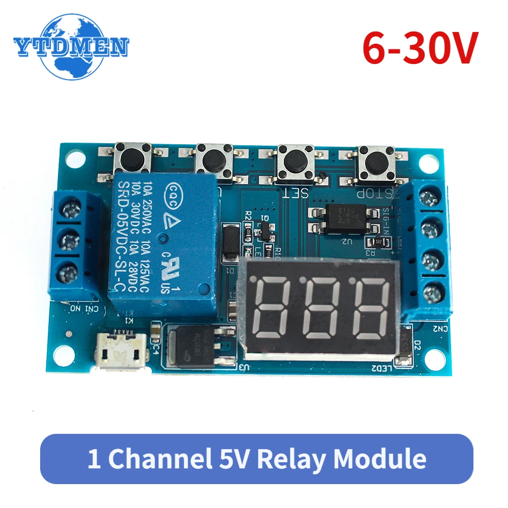 1PCS-DC-6-30V-Support-Micro-USB-5V-LED-Display-Automation-Cycle-Delay ...