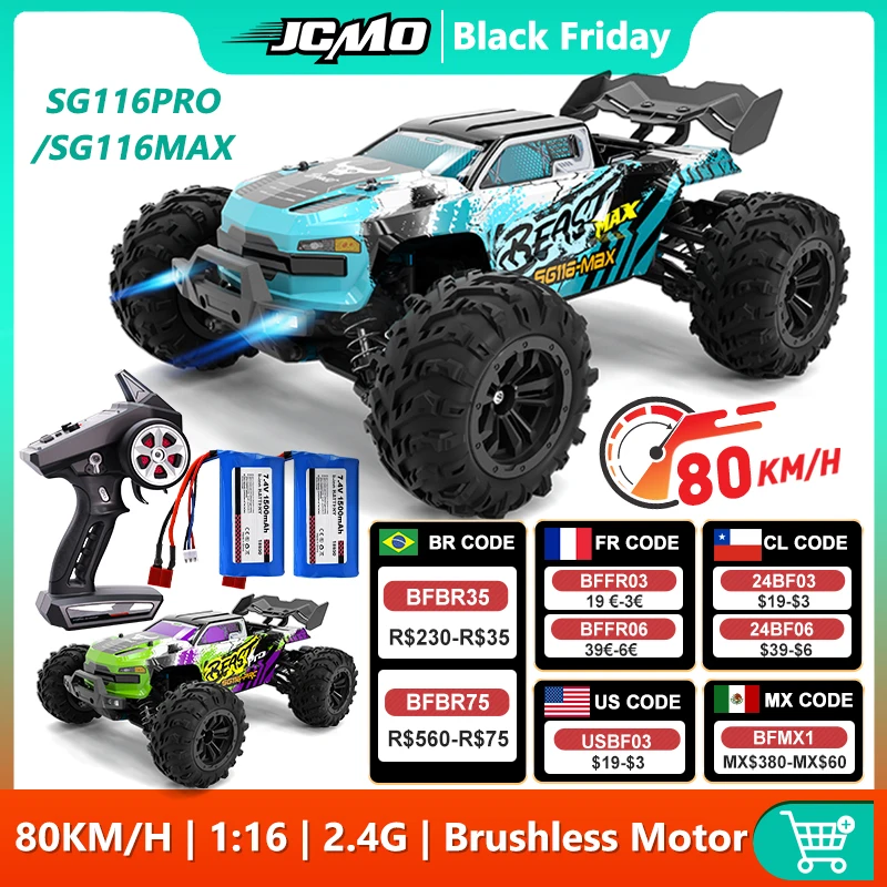 ZLL-SG116-MAX-RC-Car-Brushless-4WD-RC-Car-80KM-H-Professional-Racing ...