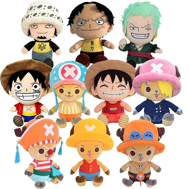 25cm-Original-One-Piece-Plush-Stuffed-Toys-Luffy-Zoro-Chopper-Ace-Law ...