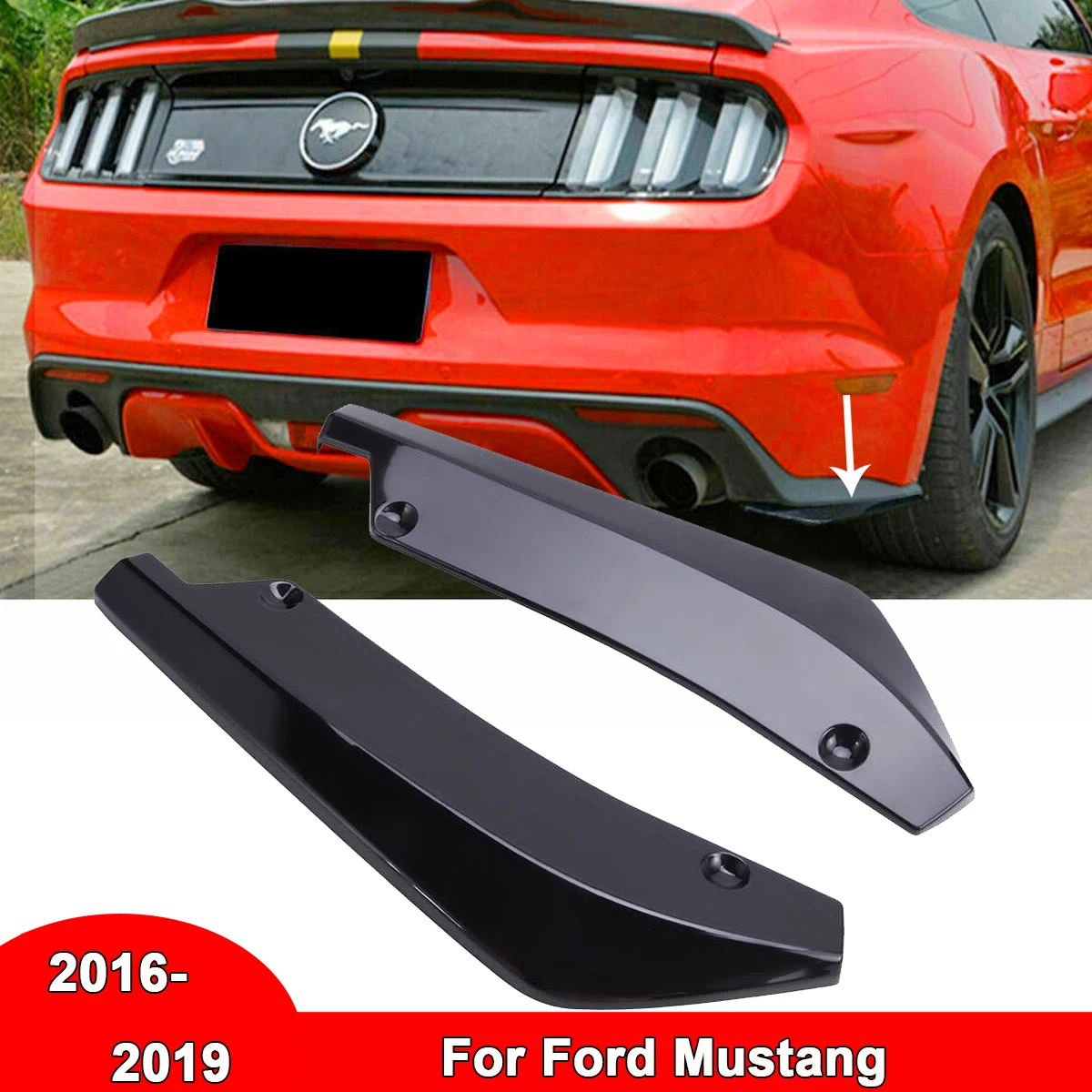 40CM-Rear-Bumper-Canard-Splitter-Side-Spoiler-Diffuser-Valance-Trim ...