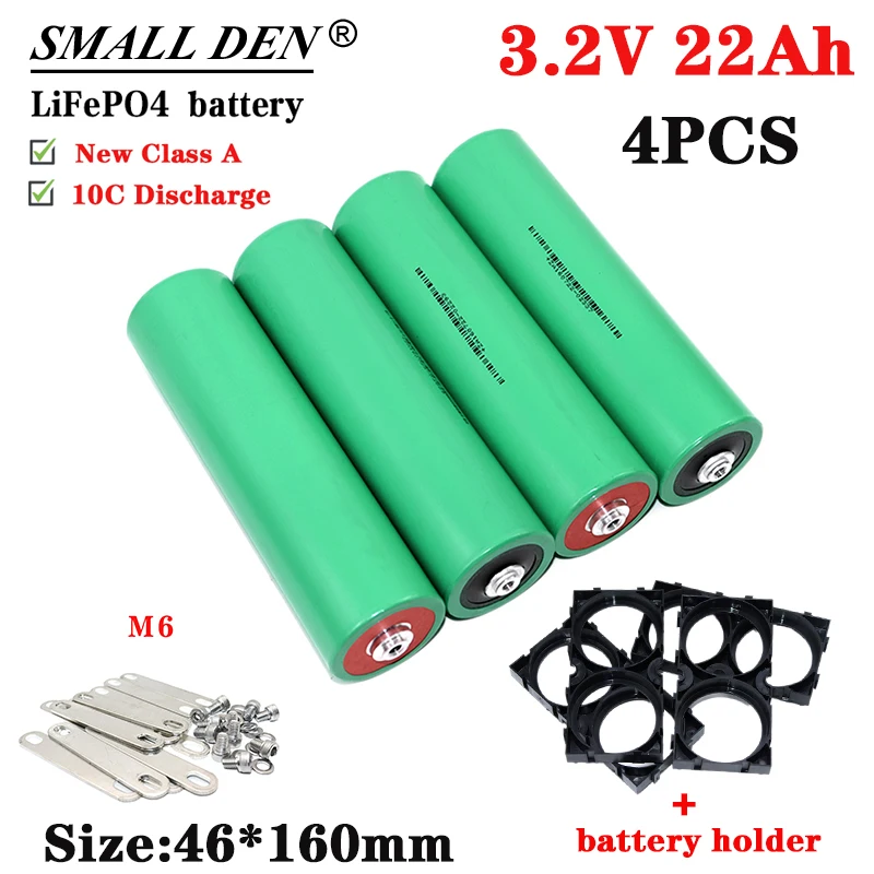 4PCS-3-2V-22Ah-LifePO4-battery-46160-battery-bracket-DIY-12V-24V-10C ...