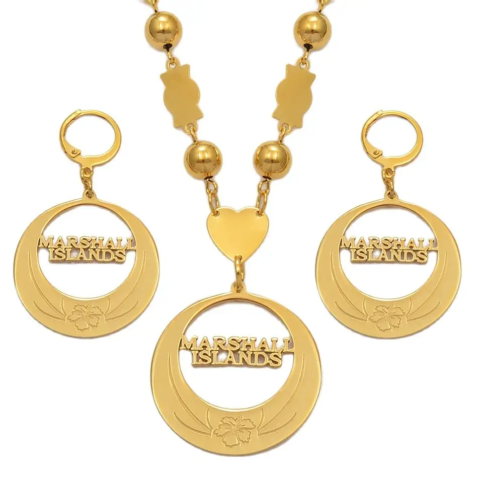 Anniyo Marshall Islands Jewelry Sets For Pendant Necklaces Earrings ...