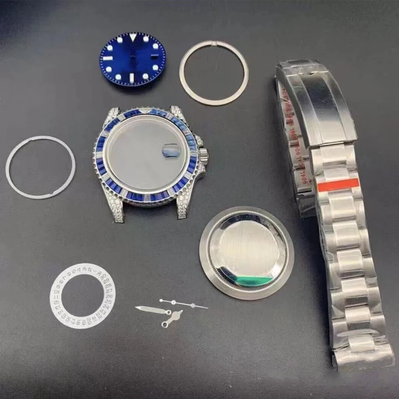 40Mm ชุดนาฬิกาชุดนาฬิกากลไก Sapphire 904L สแตนเลส SUB Diamond Bezel ETA ...