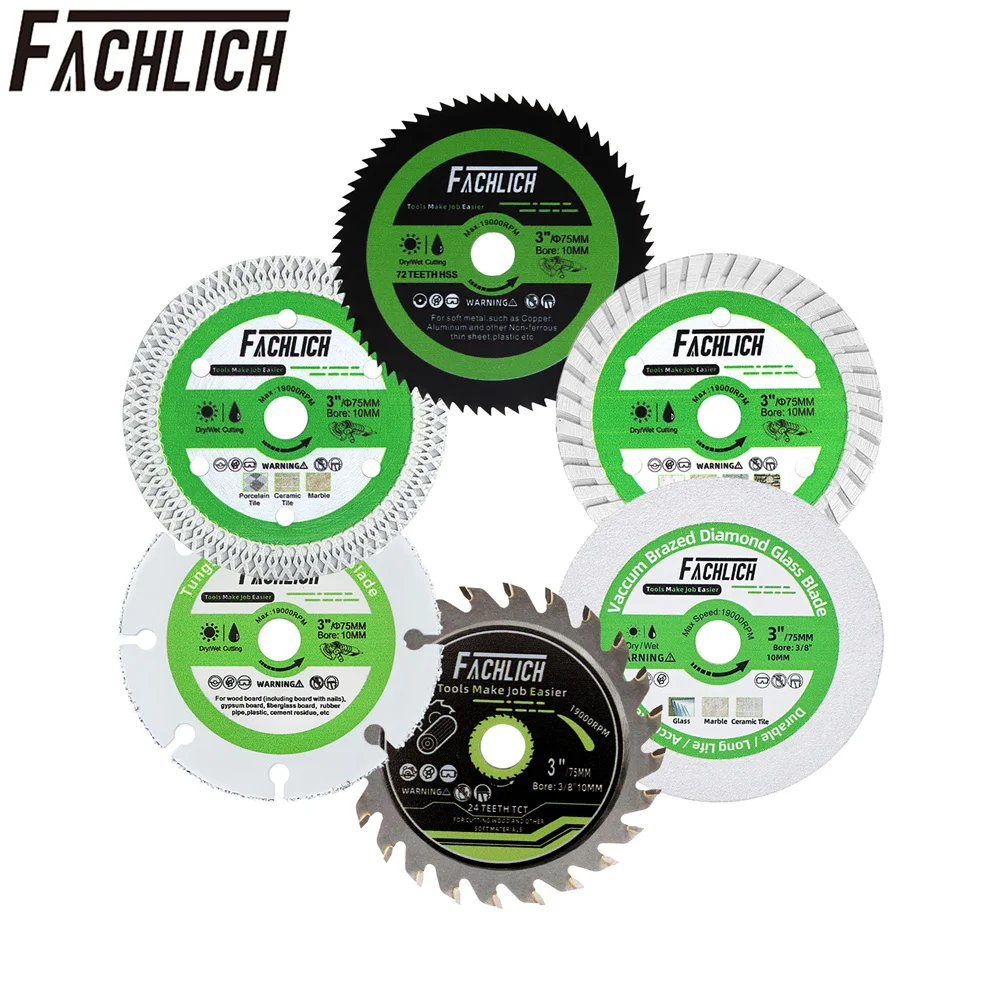 FACHLICH-Dia75mm-Mini-Grinder-Cutting-Disc-Wood-PVC-Tile-Marble ...