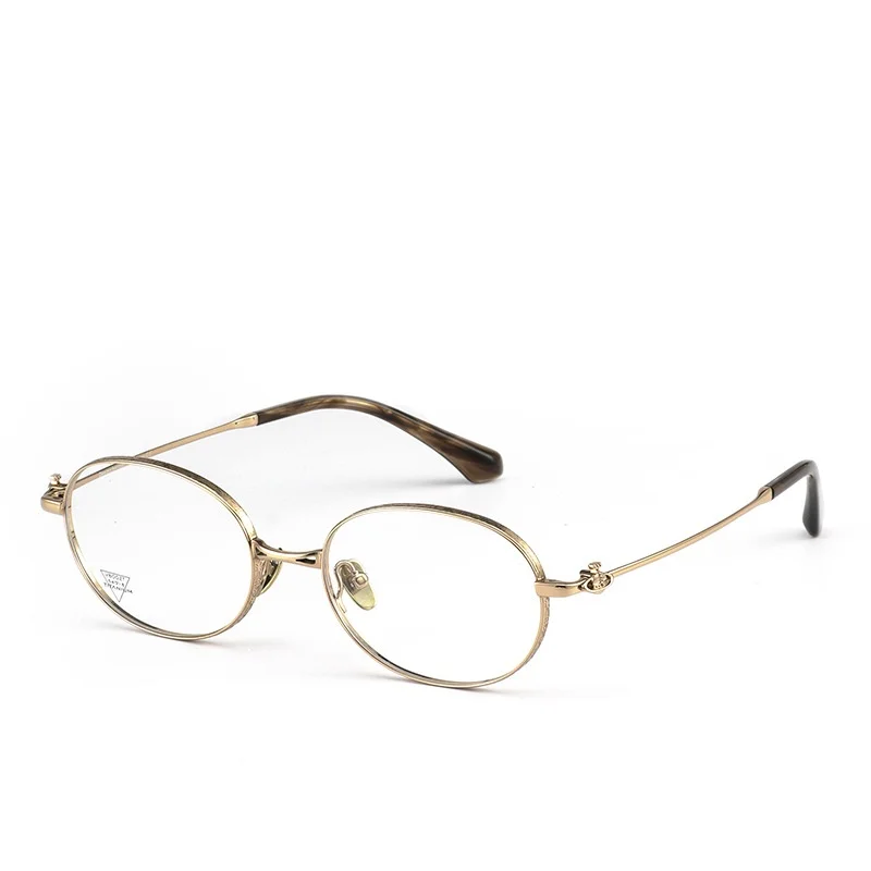 Womens Mens Pure Titanium Glasses Oval Prescription Eyewear ...