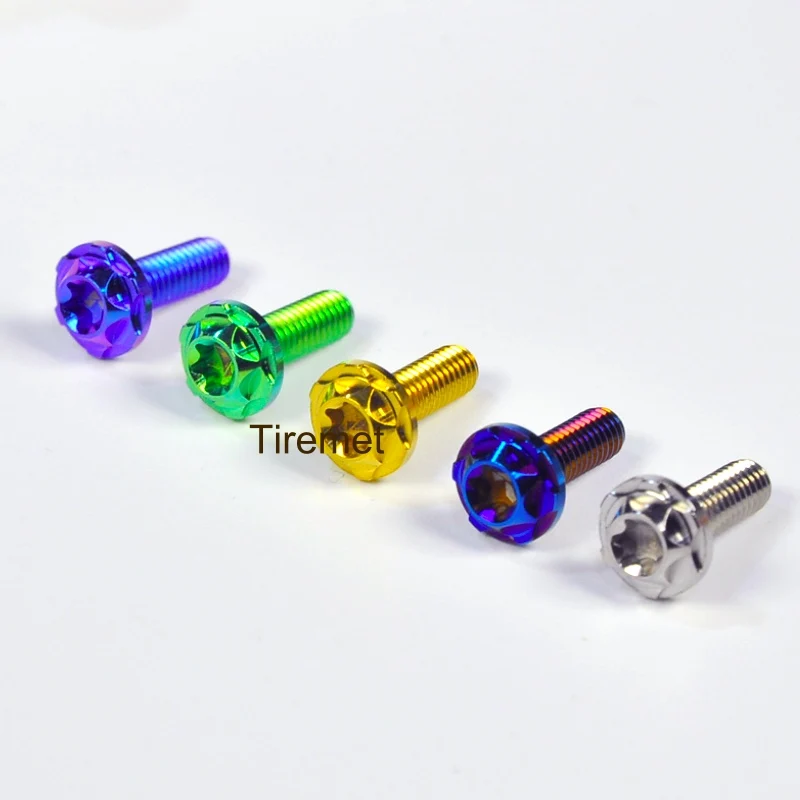 1PC-Tiremet-Titanium-Bolts-Dished-Head-Torx-Screw-M5-M6x10mm-Fit ...