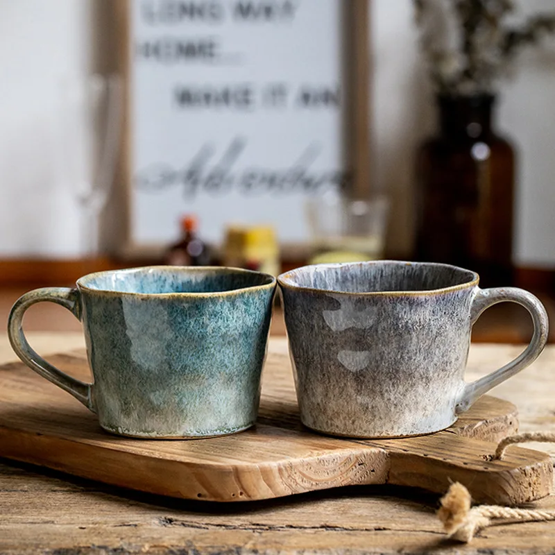Two-sets-of-couple-cups-kiln-glazed-mugs-one-pair-of-water-patterned ...