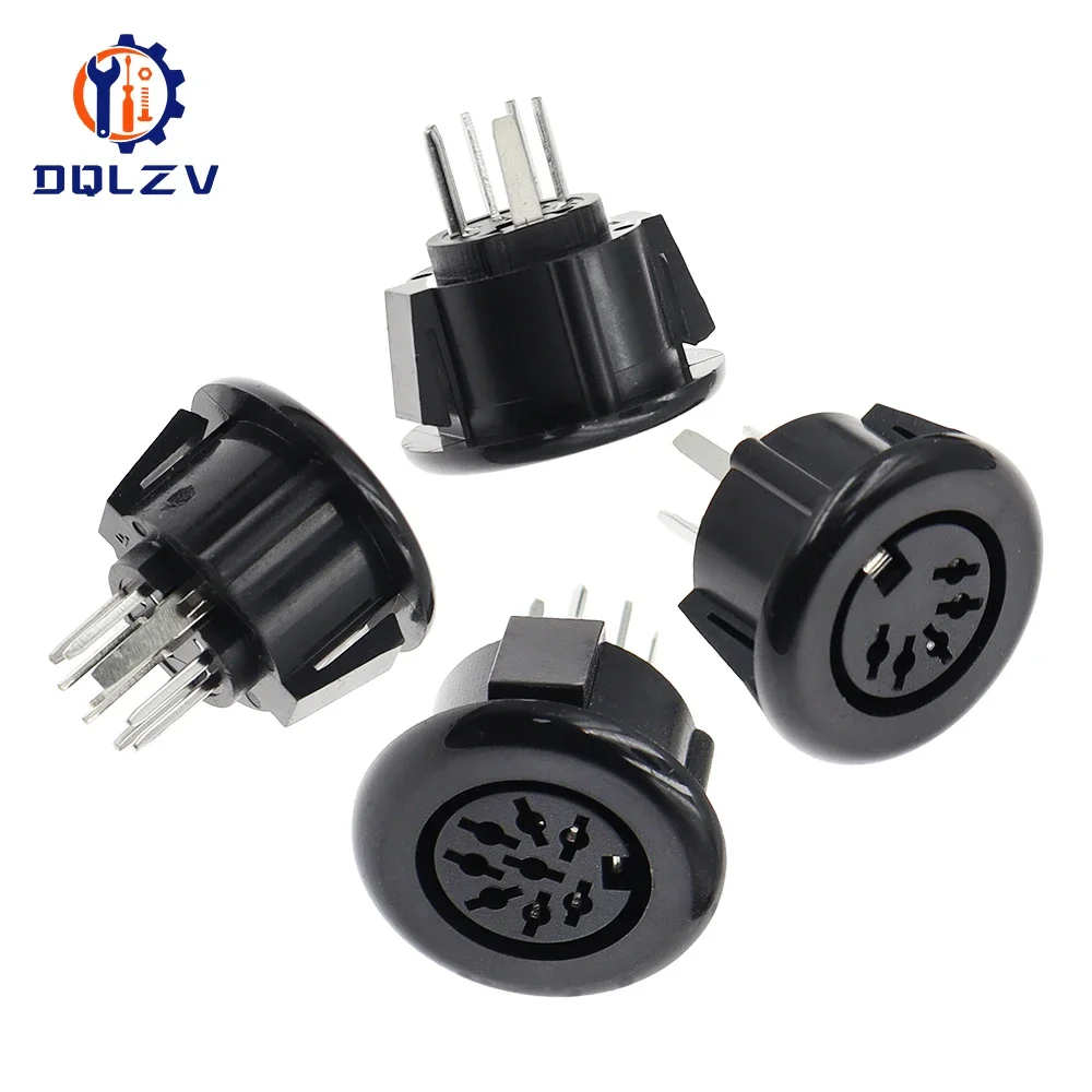 5-8Pins-DIN-Female-Jack-Soldering-Type-Round-Socket-5-8-Pole-DIN ...