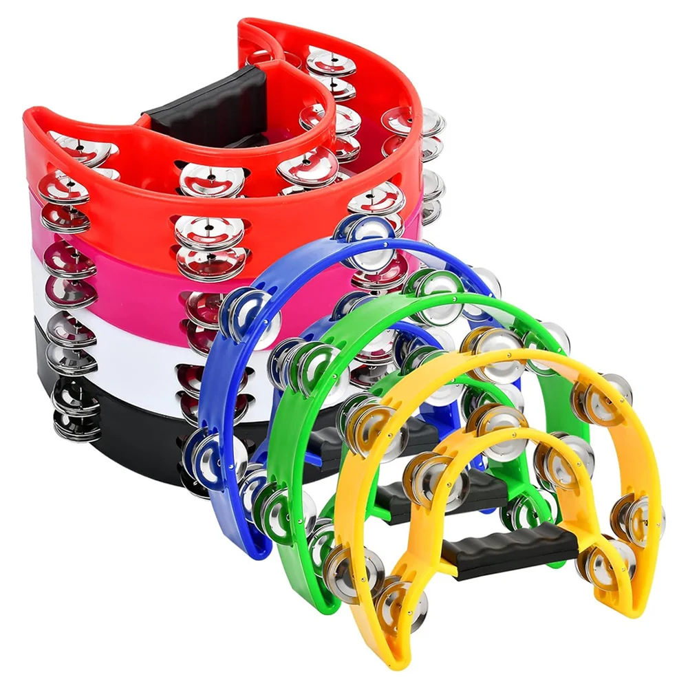 Tambourine-meia-lua-em-forma-de-m-o-sino-tambor-para-Karaoke-desempenho ...