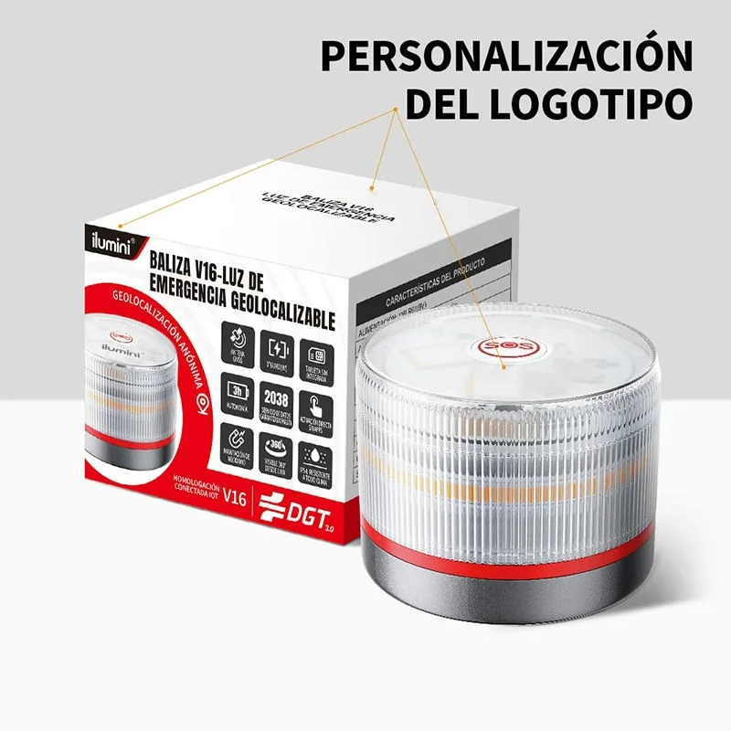 Service Until 2038 360° High Visibility Car Beacon V16 Emergency Light ...