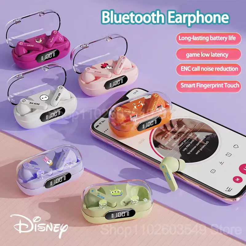 Disney Wireless Earbuds Cartoon Mickey Minnie Bluetooth Headphones TWS ...