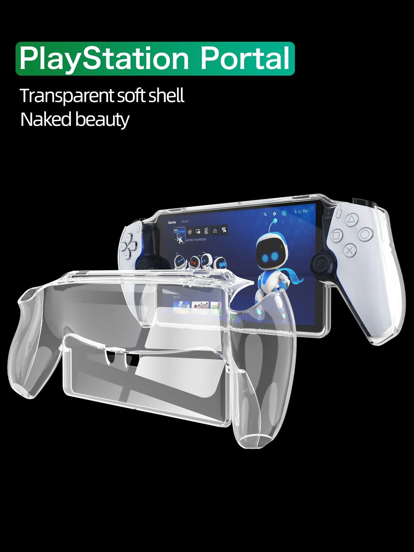 For-Sony-PlayStation-Portal-Case-Game-Console-Clear-TPU-Protective ...
