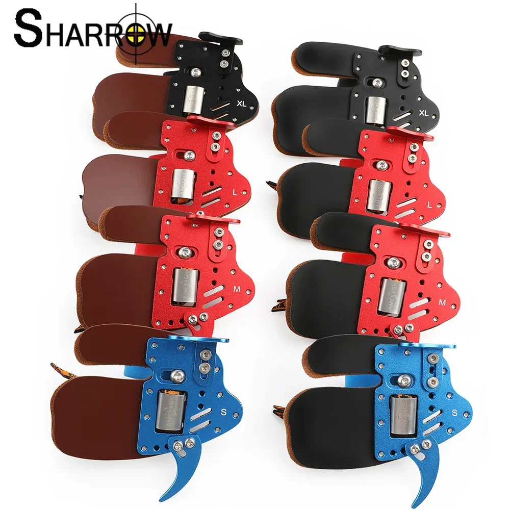 Archery-Finger-Protection-Top-Layer-Cowhide-Aluminum-Right-Hand-S-M-L ...