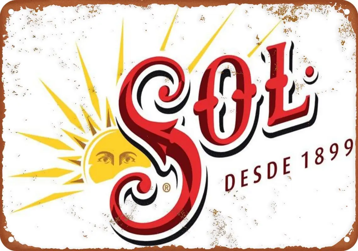Sol-Beer-Mexican-Cerveza-Label-Funny-Plaque-Poster-Vintage-Metal-Tin ...
