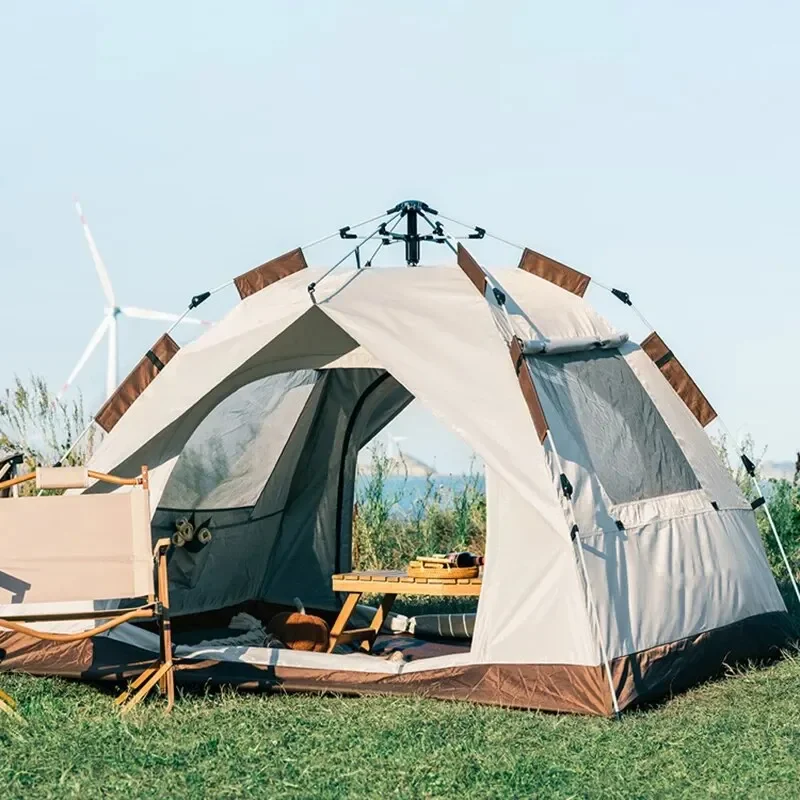 Outdoor-With-Windows-Tent-Fully-Automatic-Quick-Opening-Tent-3-4-Person ...