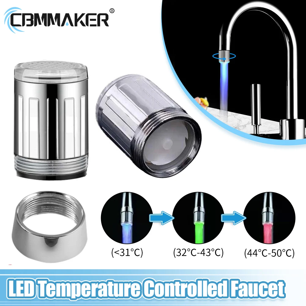 LED-Water-Faucet-Stream-Light-Kitchen-Bathroom-Shower-Tap-Faucet-Nozzle ...