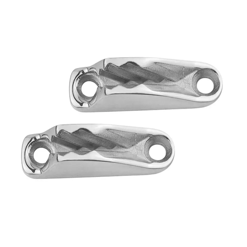 2 Pcs Marine Grade 316 Stainless Steel Boat Rope Clam Cleat Jam Cleat ...
