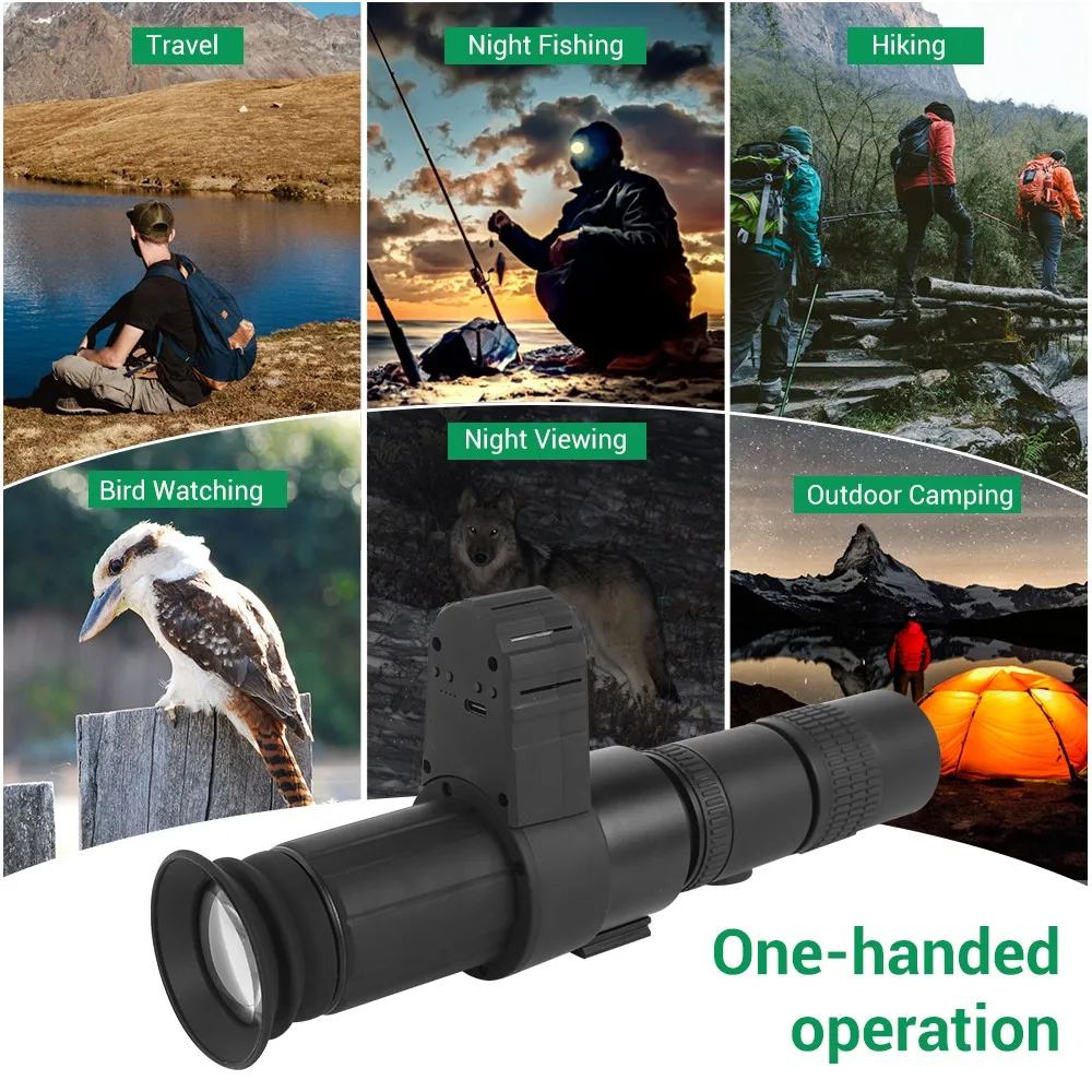 Head-Mounted Night Vision Device Outdoor 24X Zoom Search Telescope Head ...