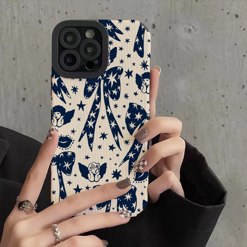 Bowtie-Pentagram-Angel-Phone-Cases-for-IPhone-11-Case-14-Pro-Max-15-Pro ...