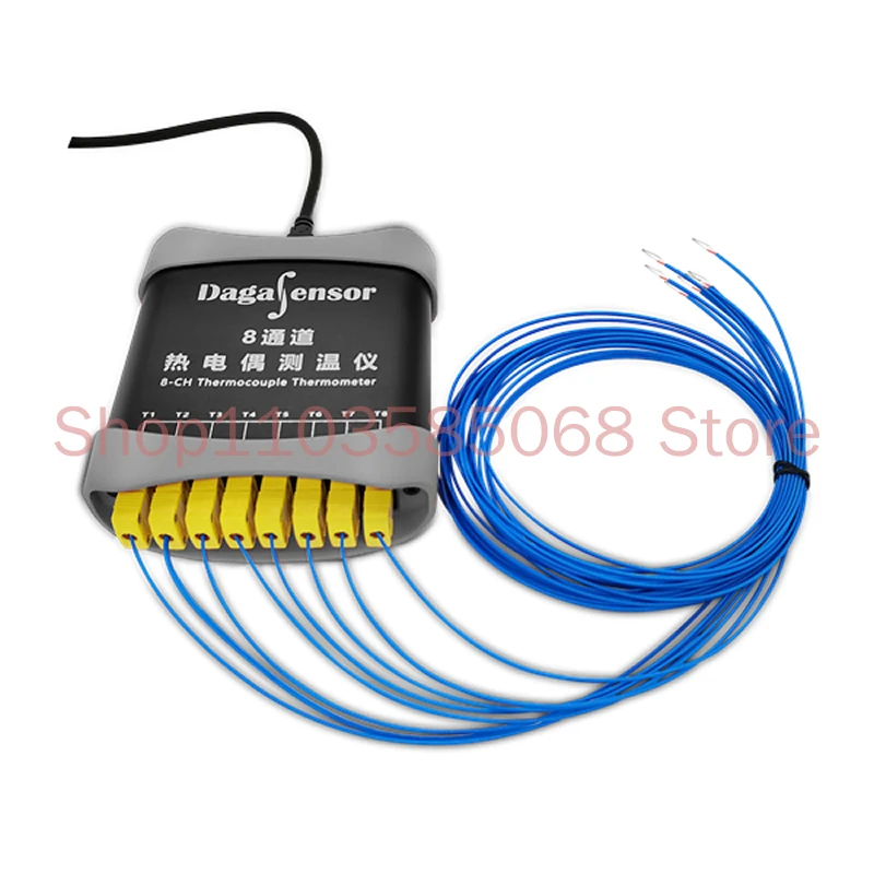 USB-8-channel-K-type-Thermocouple-Thermometer-Real-time-Software ...