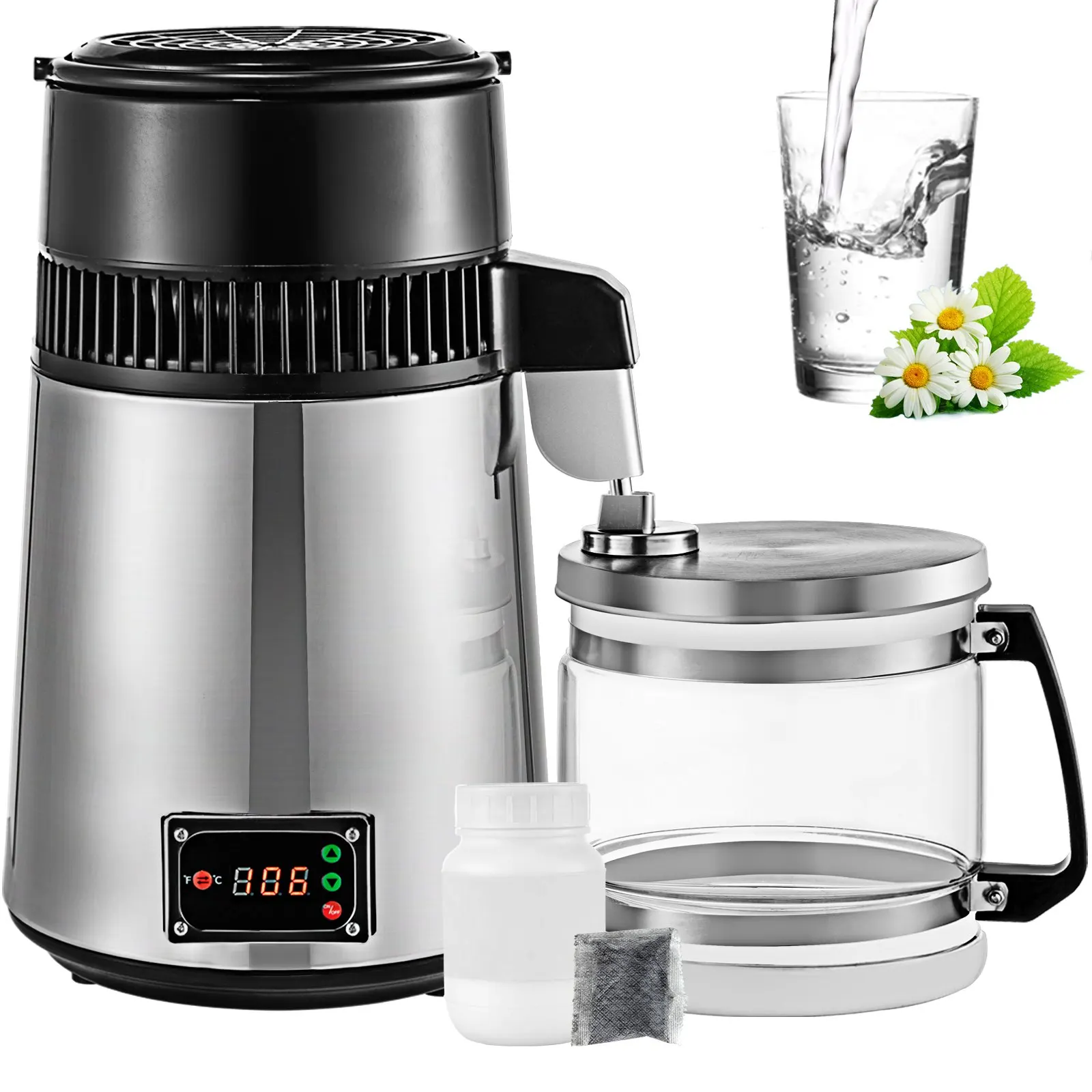 VEVOR-Water-Distiller-Filter-Machine-4L-Distilled-Distillation-Purifier ...
