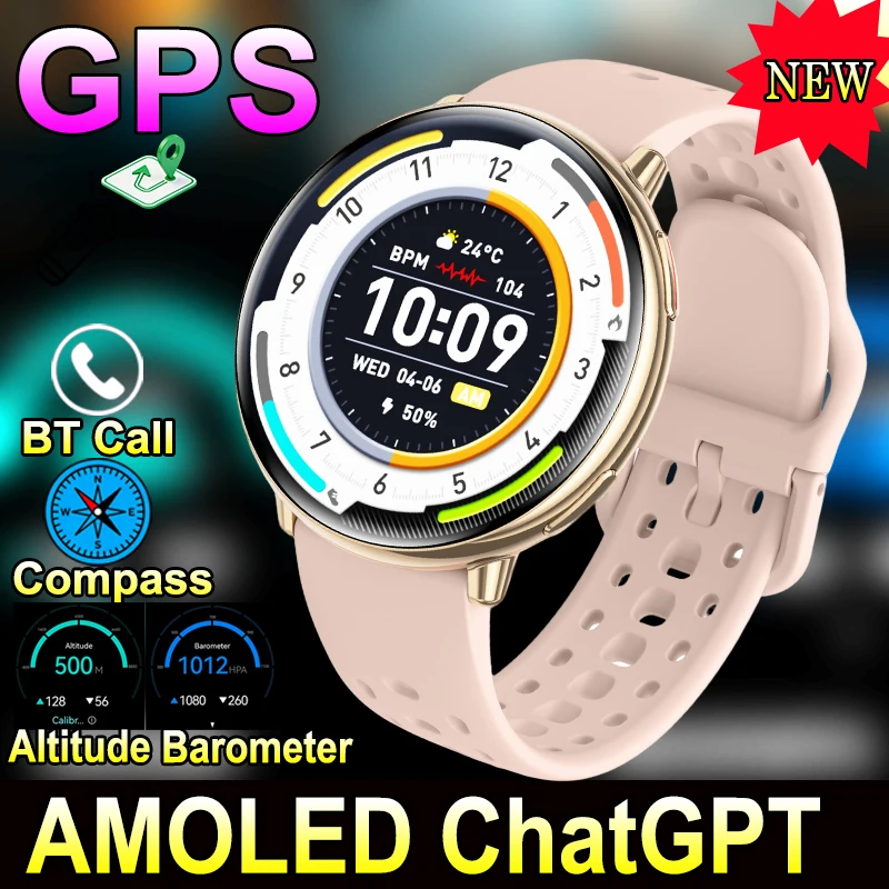 Men Women GPS Compass Smart Watch Outdoor Sports Tracking Barometer ...