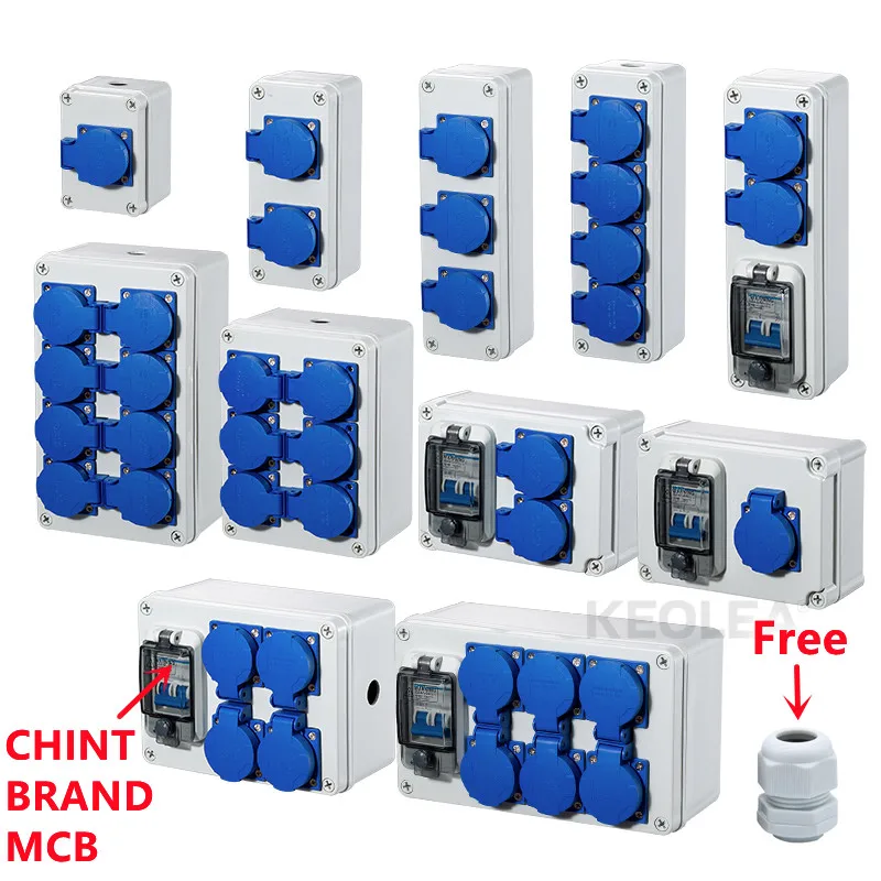 Home-Outdoor-Waterproof-220V-10A-Multi-Function-Socket-Box-Wall-Mount ...