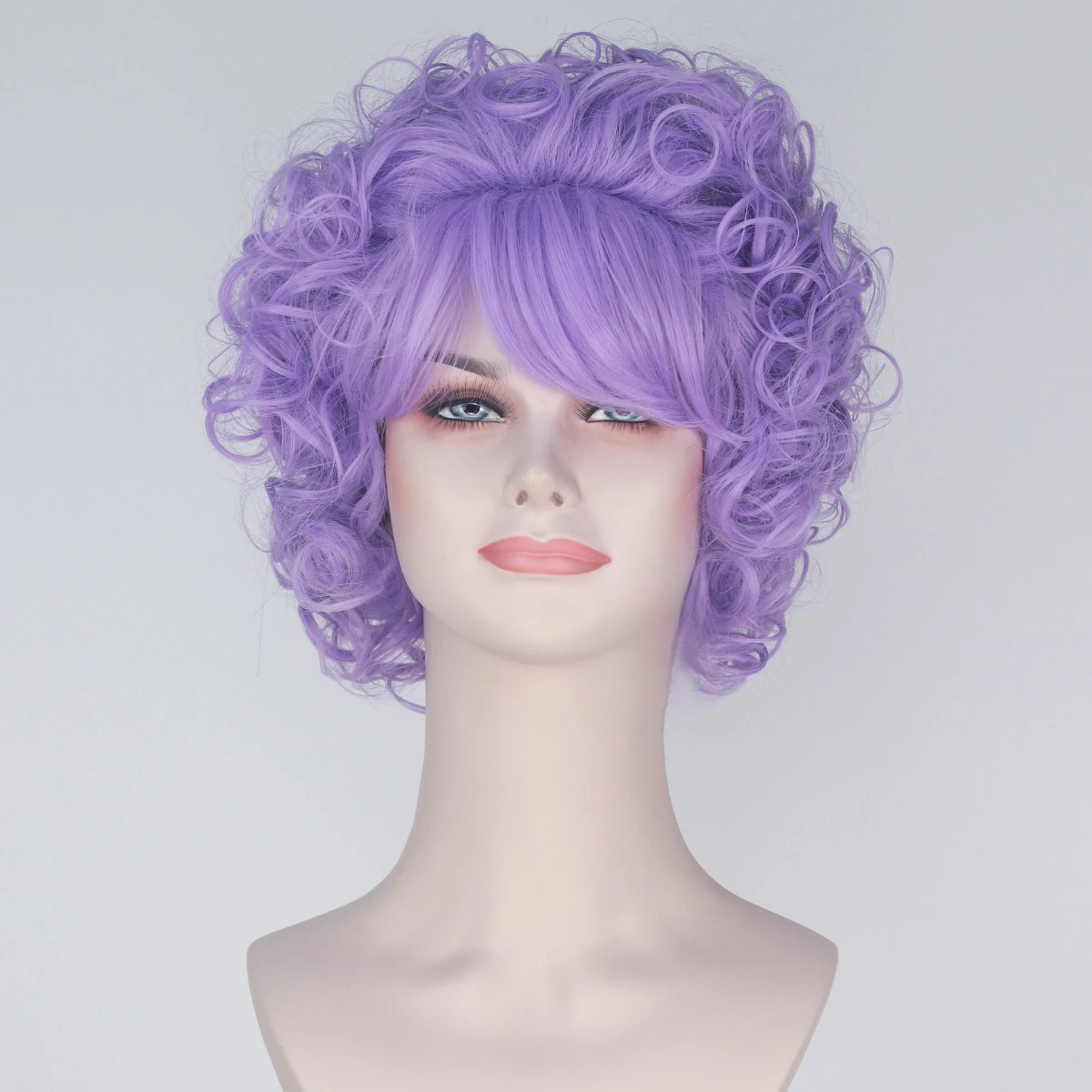 Anxin Brand Synthetic Fiber Wig: Light Purple/White/Black/Gray/Red/Pink ...