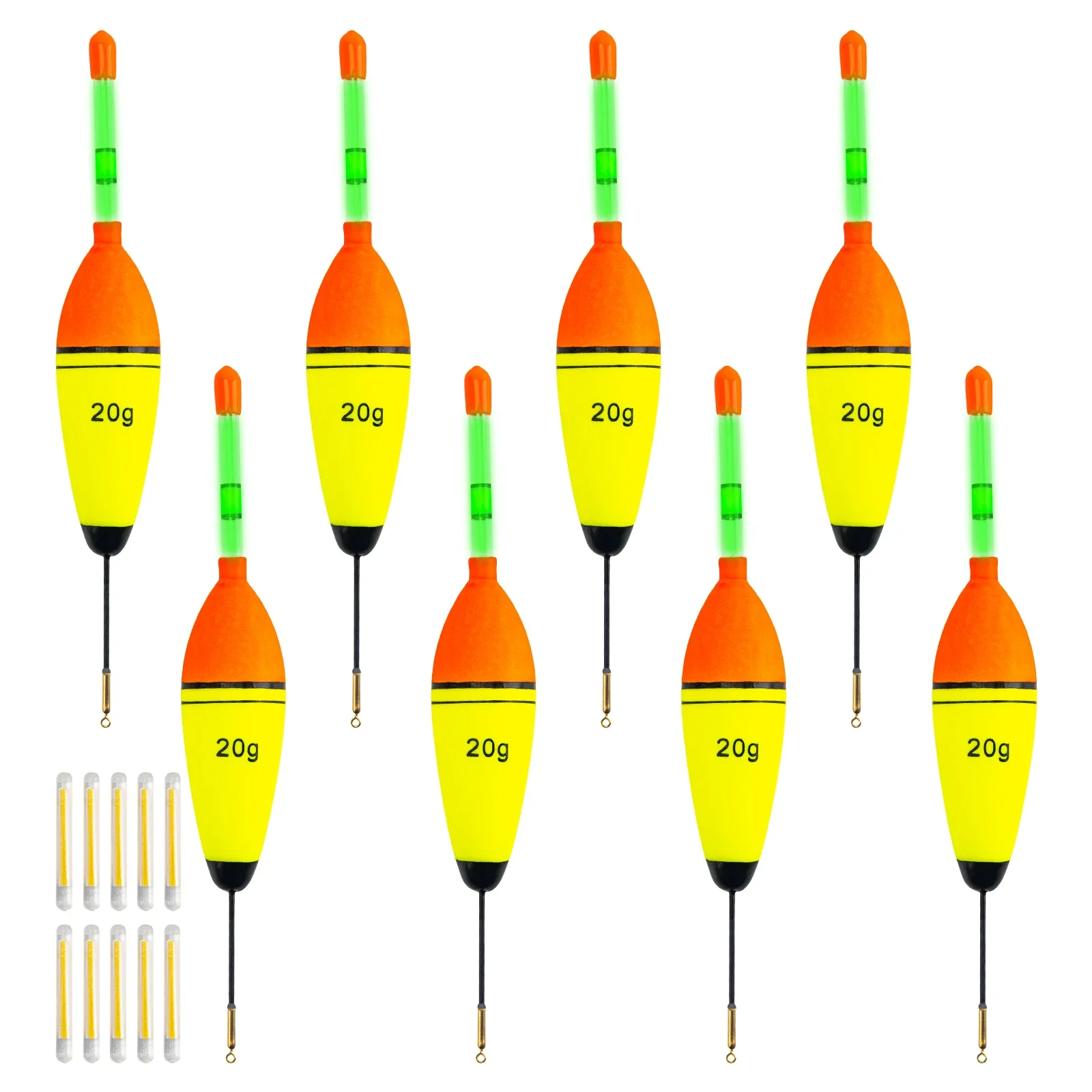 Goture-6-8Pcs-EVA-Foam-Fishing-Bobber-Slip-Bobber-Catfish-Bobbers-Light ...