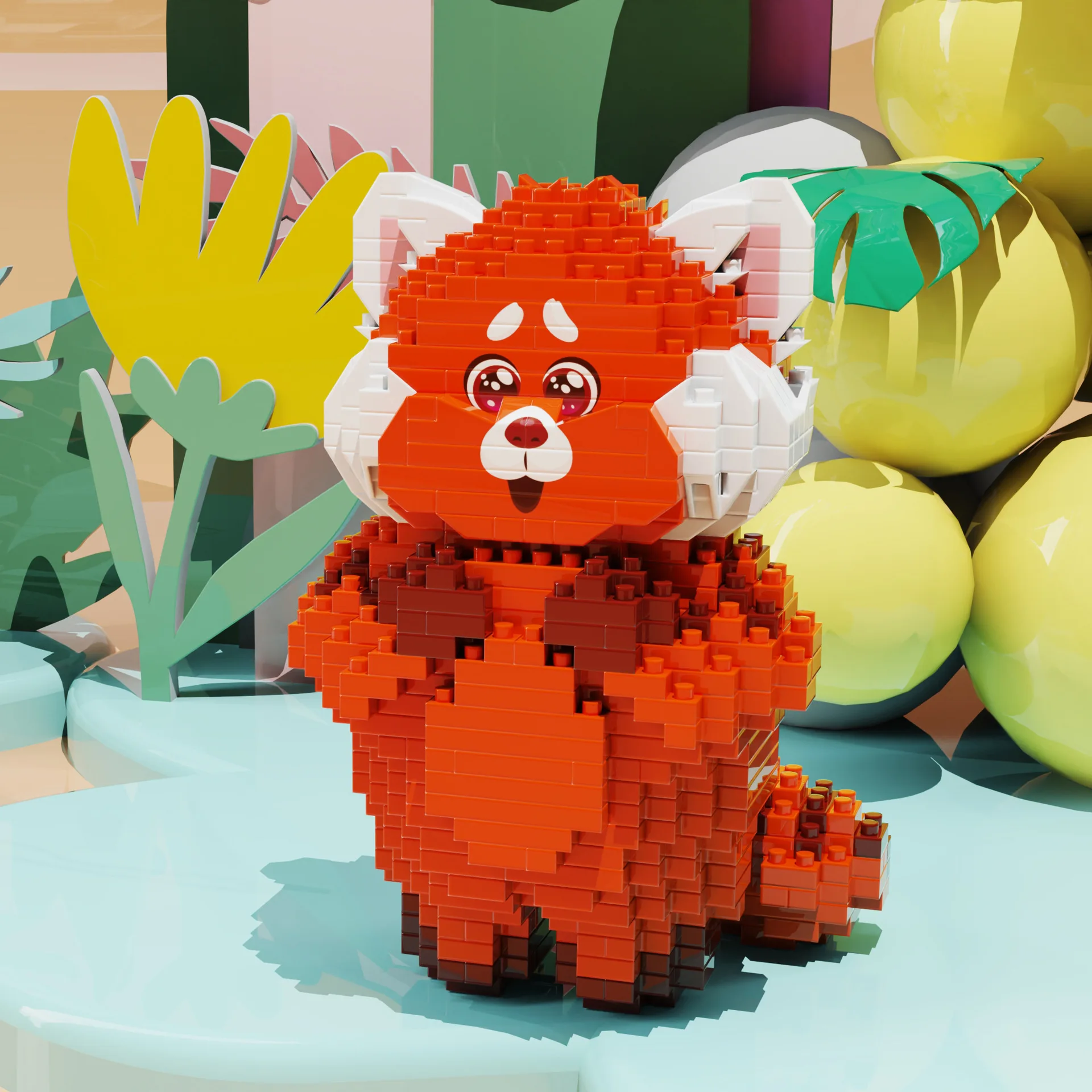 Turning-Red-Micro-Building-Blocks-DIY-Disney-Mei-Lesser-Panda-Model ...