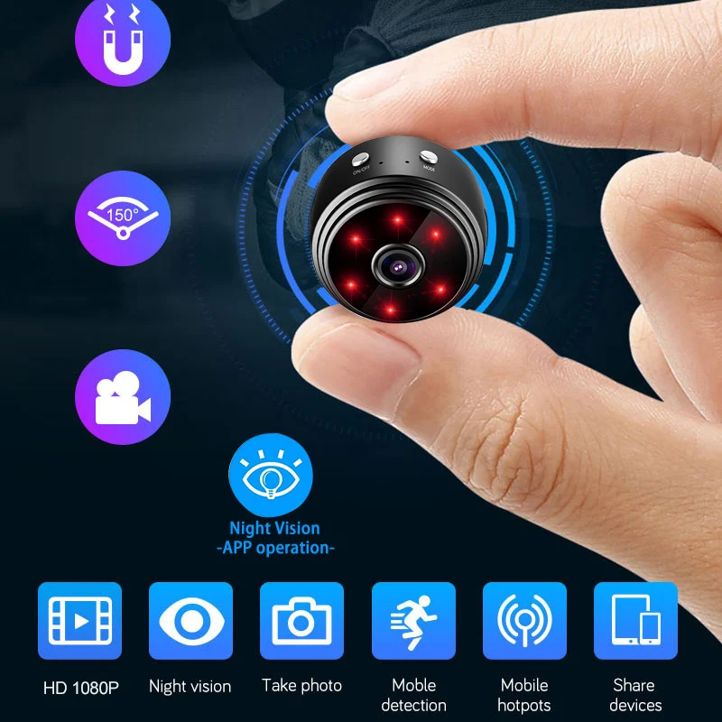 A9 Mini Smart Home Ip Camera Wifi Wireless Camara Hd 1080p Indoor ...