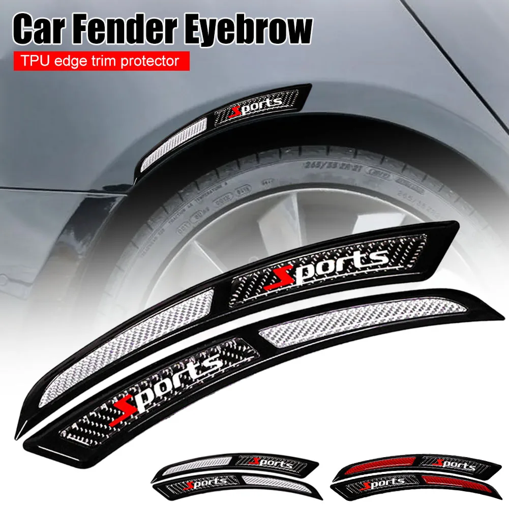 Universal auto adesivo Fender Flare Protector, fibra de carbono ...